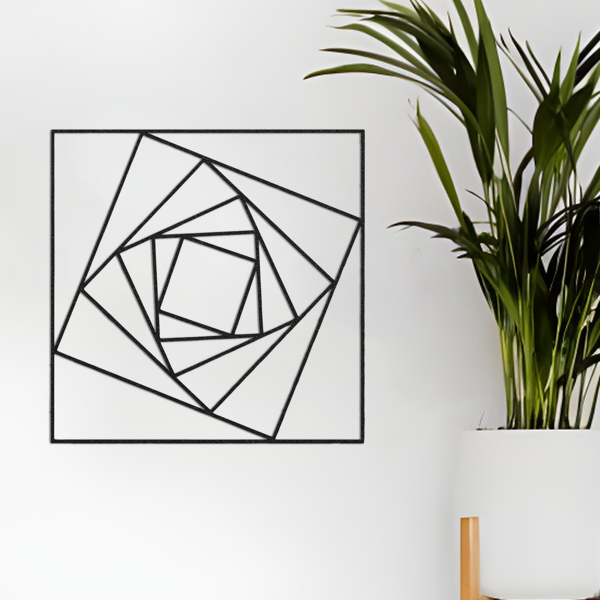 Fibonacci Geometric Metal Sign, Golden Ratio Art, Fibonacci Numbers Wa ...
